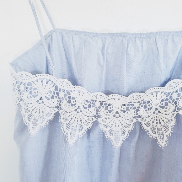 Express | Tops | Express Lace Trim Cotton Poplin Cami | Poshmark
